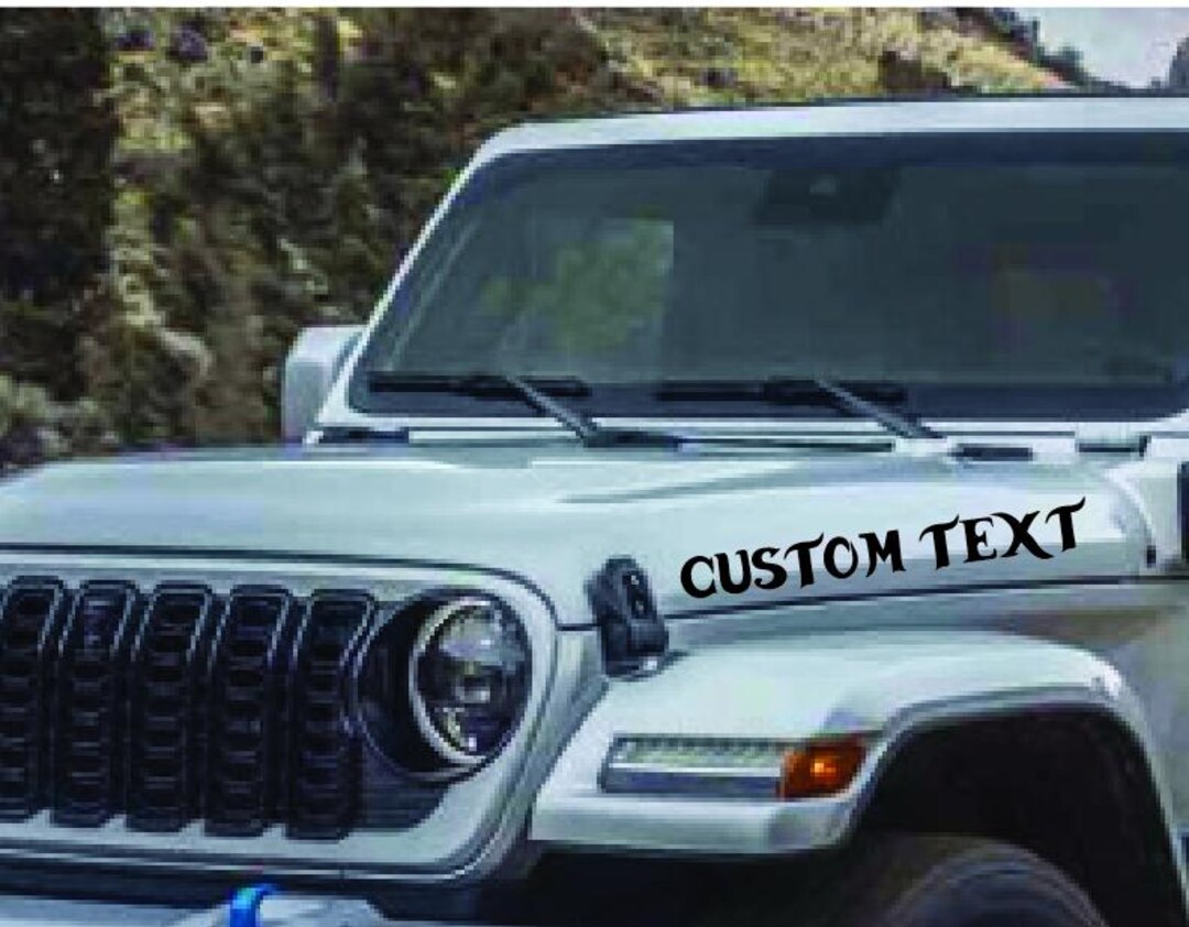 Custom Hood Name Vinyl Decals, Personalized Vinyl Lettering Sticker ...