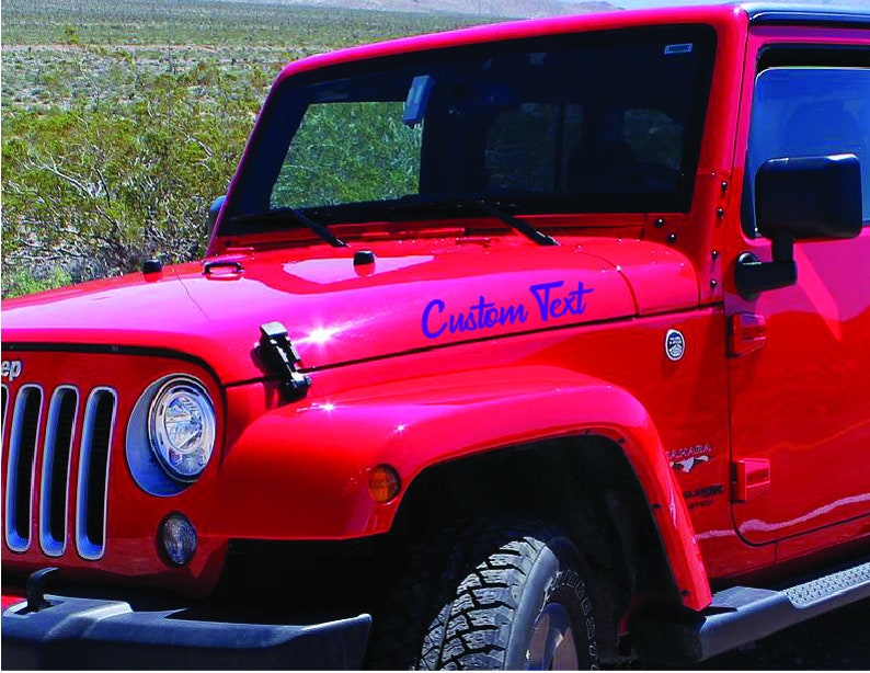 Custom Hood Vinyl Decals Personalized Hood Name Custom Text - Etsy