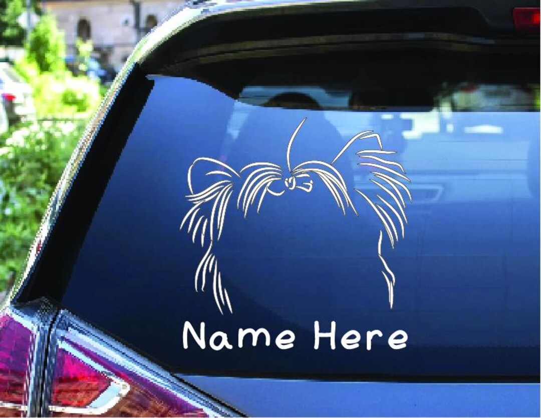 Dog Ear Outline Decal: Custom Vinyl Pet Sticker - Etsy