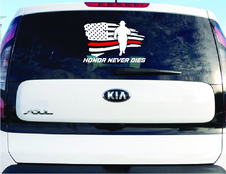 Firefighter Decal Firefighter Sticker Firefighter Flag | Etsy