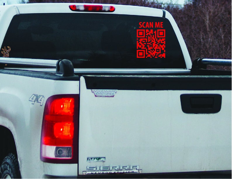 Custom QR Code Vinyl Decal, Personalized QR Code Custom Vinyl ...