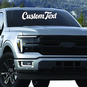 Custom Vinyl Windshield Decal, Personalized Vinyl Lettering Sticker ...