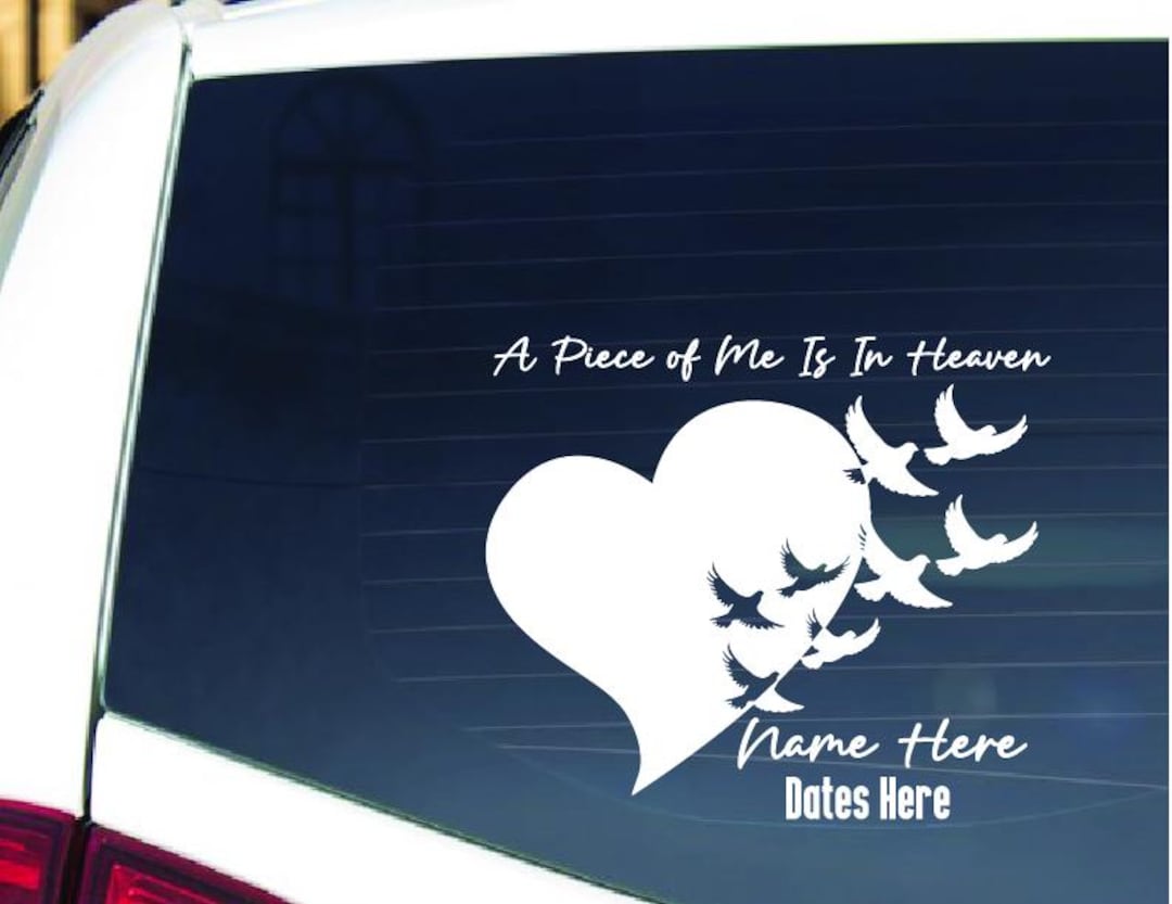 In Memory of Decal, Memorial Custom Car Vinyl Decals, in Loving Memory ...