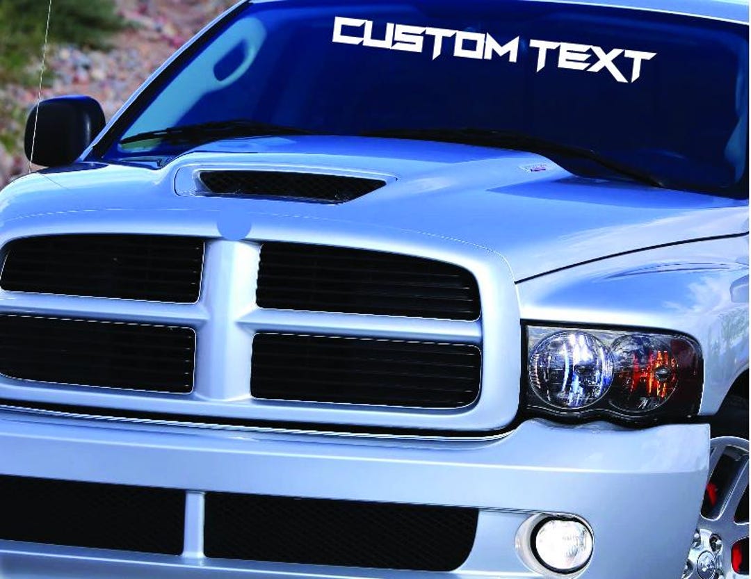 Custom Vinyl Windshield Decal, Personalized Vinyl Lettering Sticker ...