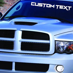 Custom Vinyl Windshield Decal, Personalized Vinyl Lettering Sticker ...