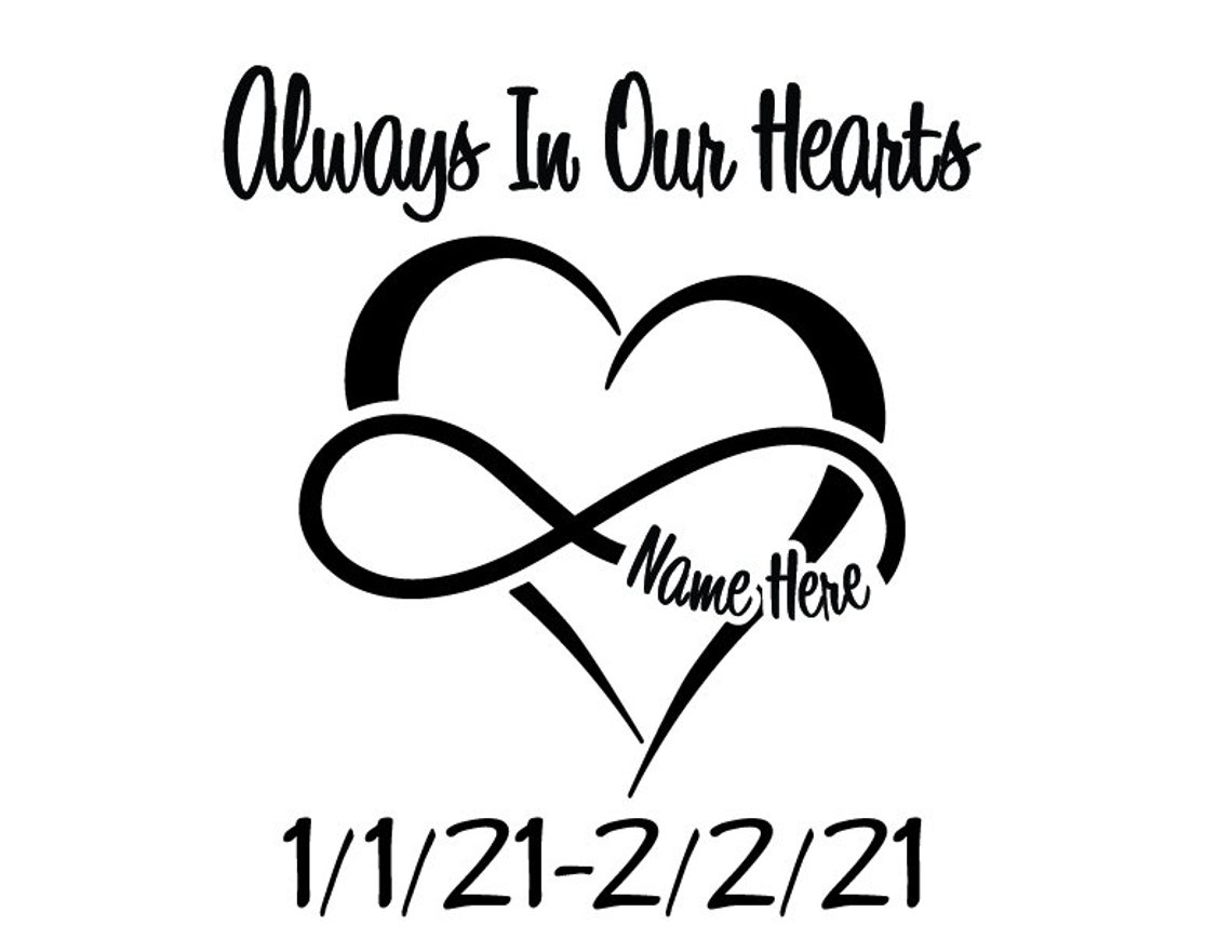 Infinity Symbol Memorial Car Decal: Custom Name, Loss of Loved One - Etsy