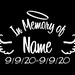 In Memory Decal, Memorial Infinity Symbol Custom Car Vinyl Decals, in ...