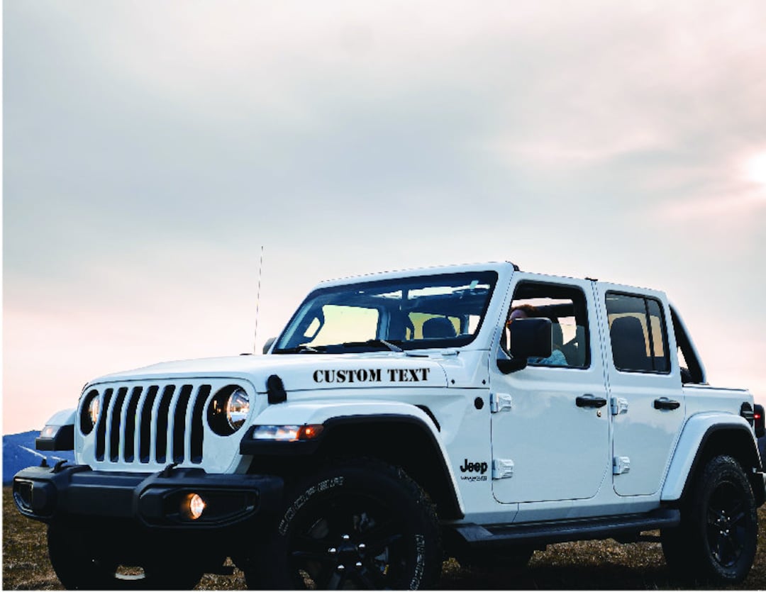 Custom Hood Vinyl Decals, Personalized Hood Name Custom Text Vinyl ...