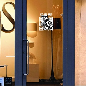 Custom QR Code Small Business Vinyl Decal, Personalized QR Code ...