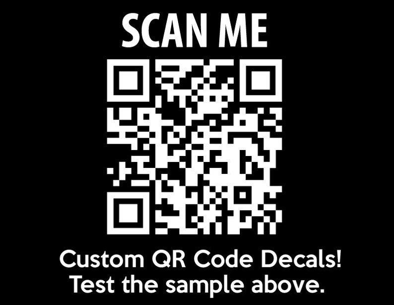 Custom QR Code Vinyl Decal Personalized QR Code Custom Vinyl - Etsy Custom QR Code Vinyl Decal Personalized QR Code Custom Vinyl - Etsy
