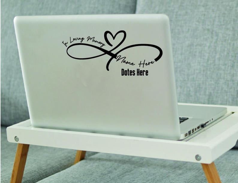 Personalized Memorial Car Decal, Custom in Loving Memory Infinity ...