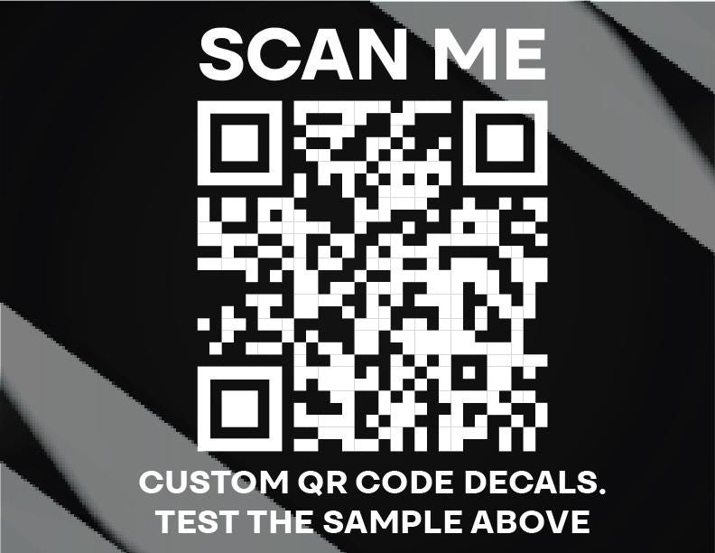 QR Code Custom Business Vinyl Decal, Personalized Window QR Code Vinyl ...