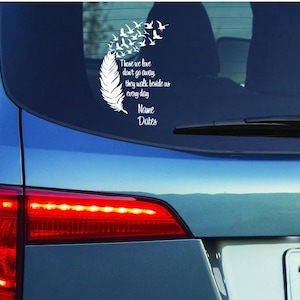 In Memory Car Decal, Memorial Car Decal, in Loving Memory Car Decal ...
