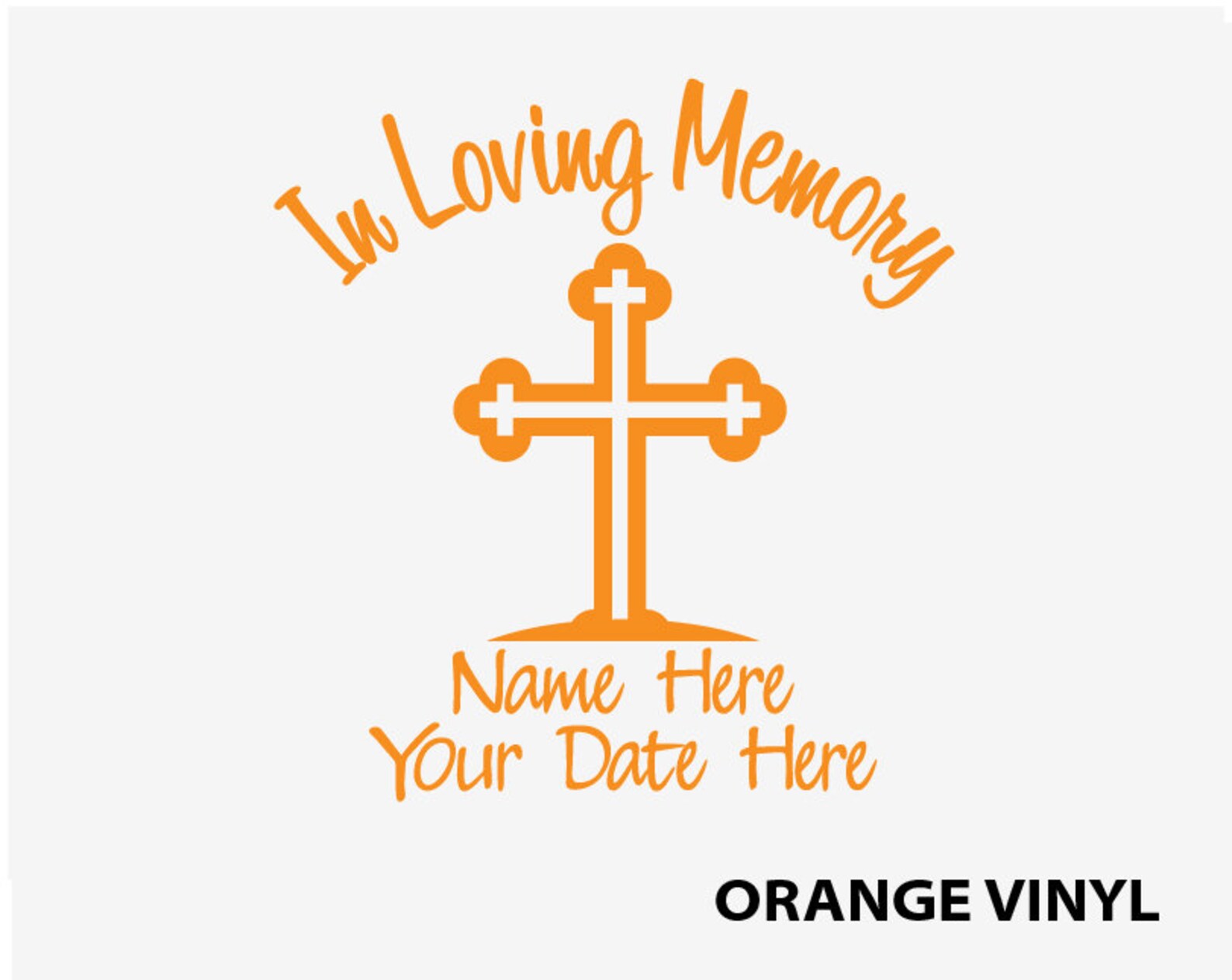 In Loving Memory of Decal Vinyl Sticker Cross | Etsy