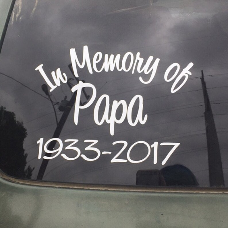 In Memory Decalrip Car Decalrip Decalin Loving Memory Car - Etsy