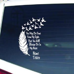 In Memory Car Decal,memorial Car Decal,in Loving Memory Car Decal ...