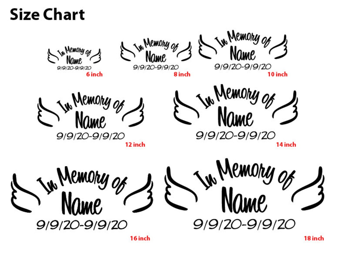 In Memory of Car Decal in Loving Memory Car Decal Window - Etsy