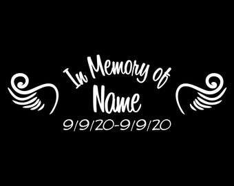In Loving Memory Decal, Memorial Sticker, in Memory Car Decal, RIP ...
