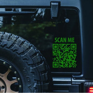 Custom QR Code Vinyl Decal, Personalized Business Car Sticker - Etsy