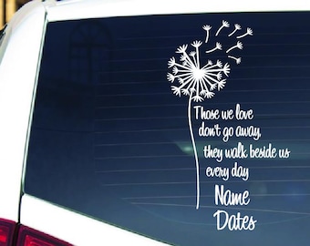 In Memory Car Decal - Etsy