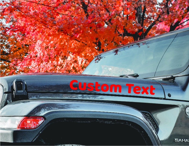 Custom Hood Vinyl Decals Personalized Hood Name Custom Text - Etsy