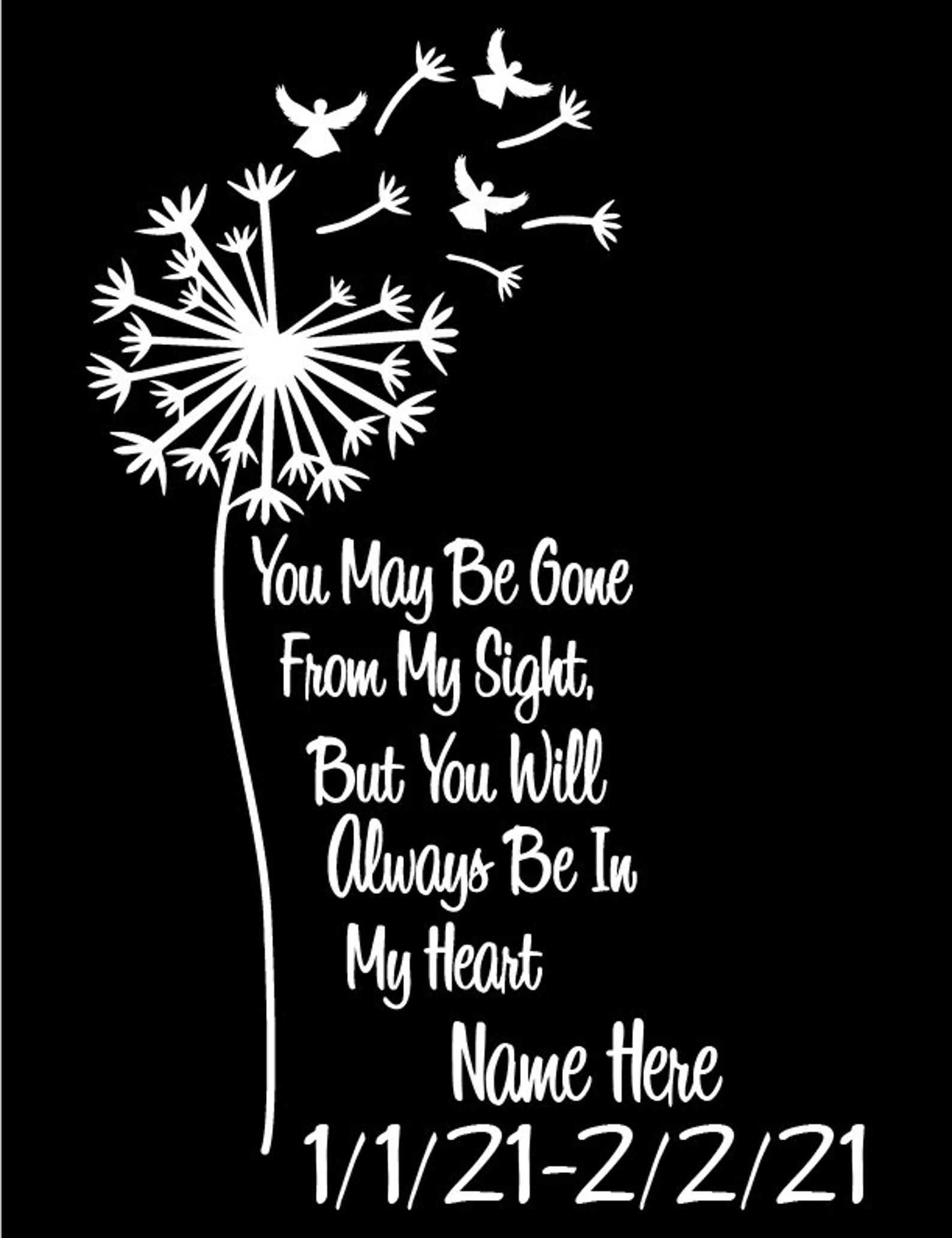 In Memory Car Decalmemorial Car Decalin Loving Memory Car - Etsy