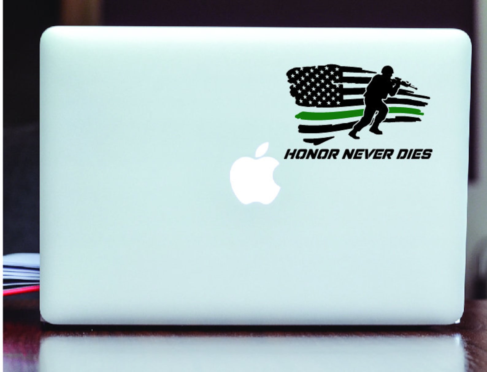 Military Car Window Vinyl Decal American Flag Thin Green Line | Etsy