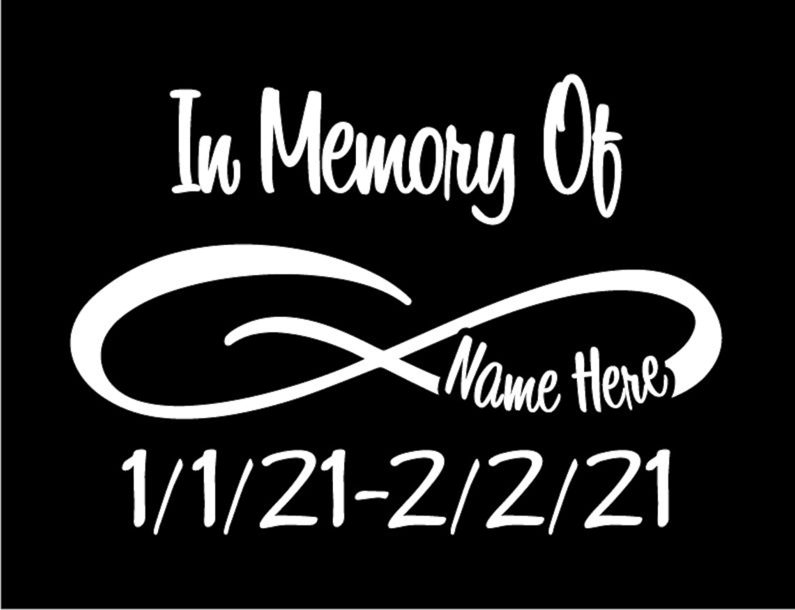 In Memory Car Decal Memorial Car Decal in Loving Memory Car | Etsy