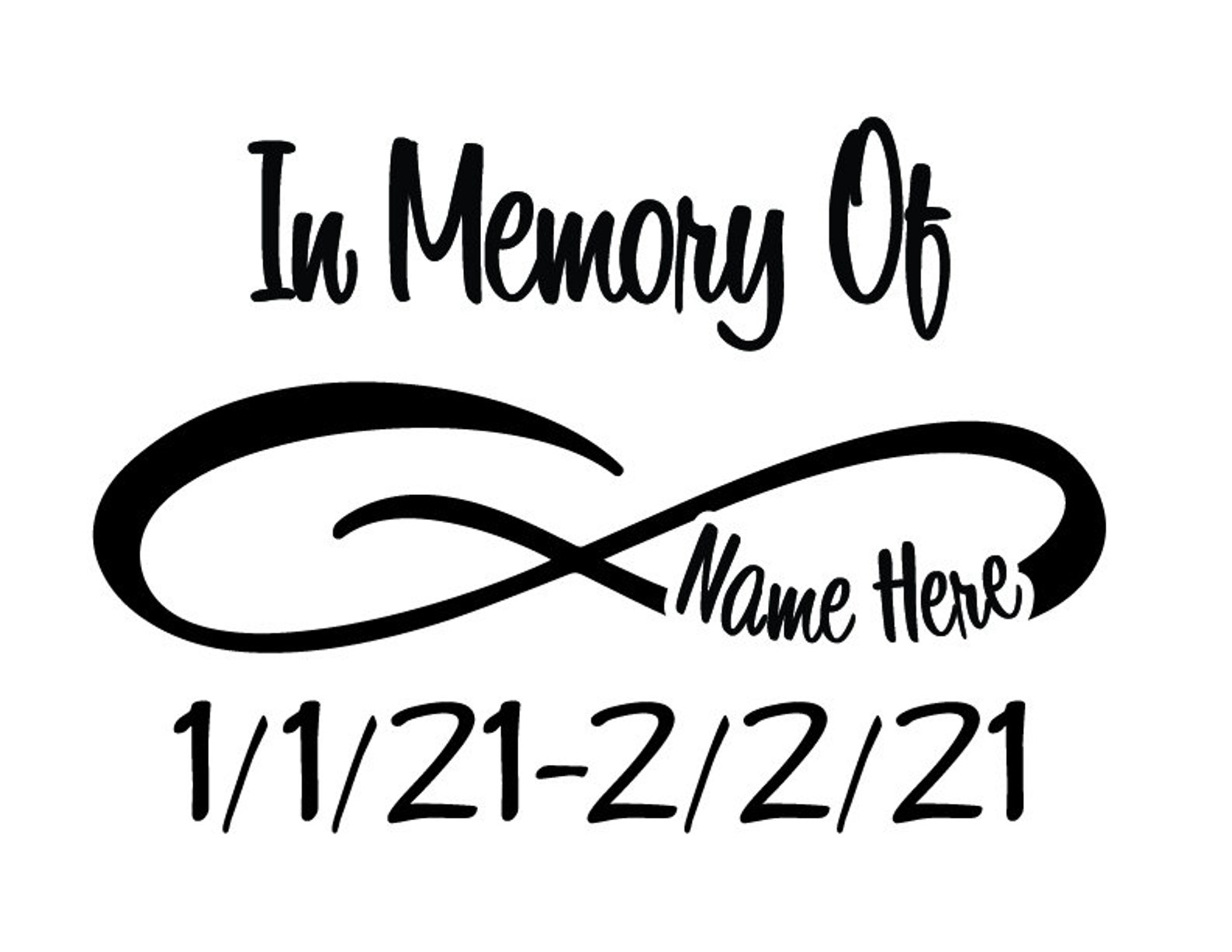 In Memory Car Decal Memorial Car Decal in Loving Memory Car | Etsy