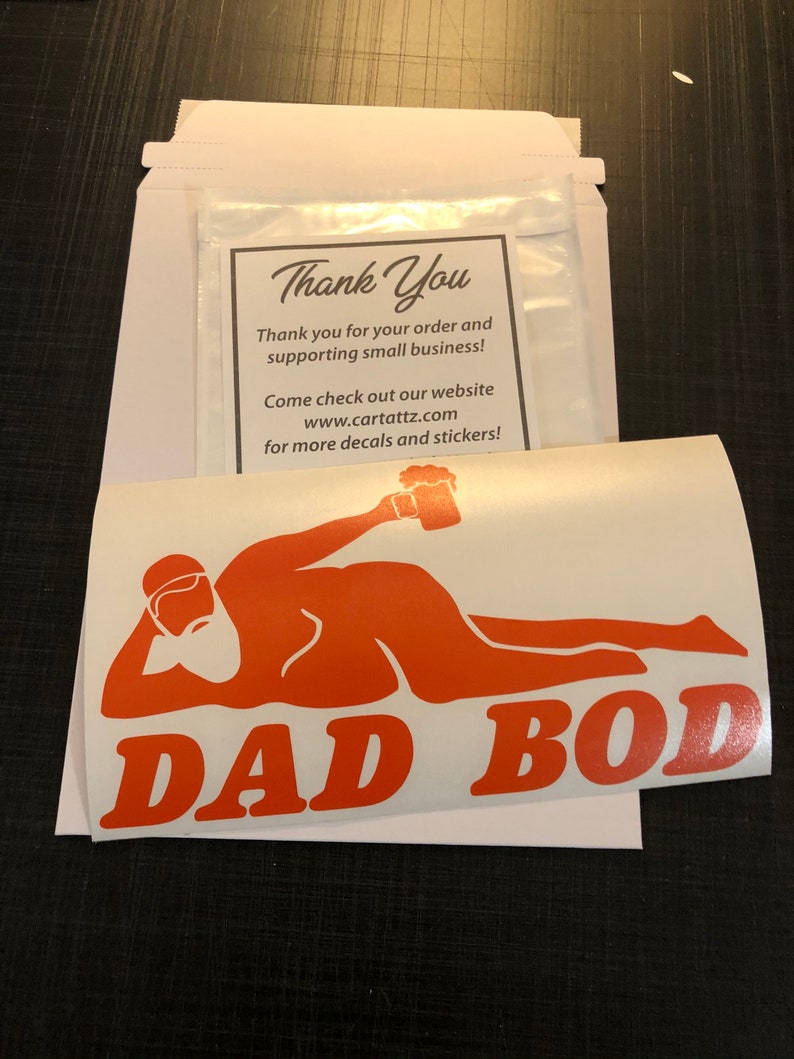 Dad Bod Sticker Silhouette Decal Design Funny Car Decals - Etsy Canada