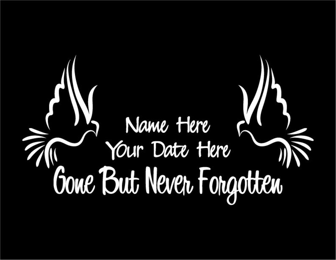 In Loving Memory Dove Decal: Peaceful Remembrance Car Sticker - Etsy