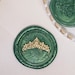 Emerald Tiara Wax Seal With Gold and Self Adhesive Sticker, Crown ...