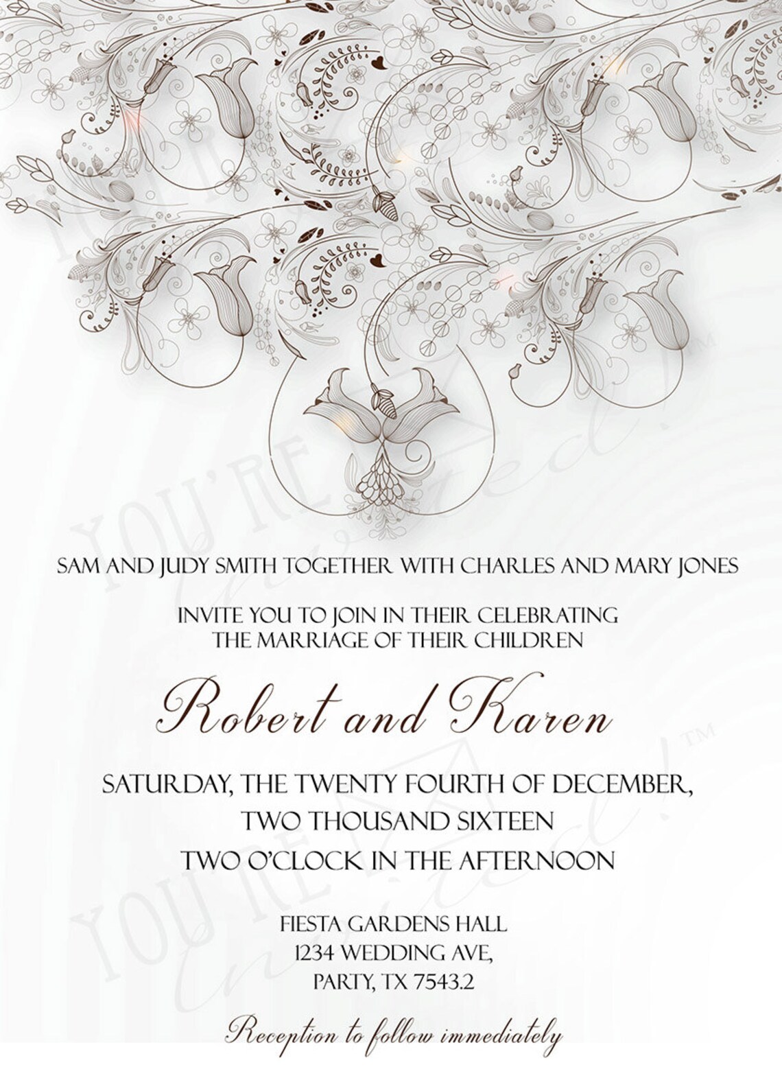 Simple Elegant White Winter Wedding Invitation Elegant - Etsy