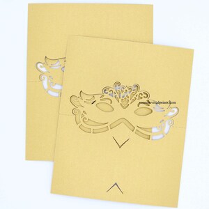 Gold Masquerade Mask Place Card Table Card Holder, Laser Cut Gold ...