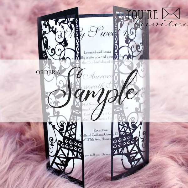 Eiffel Tower Invitation - Etsy