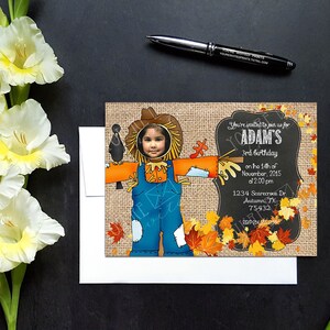 Scarecrow Theme Invitation for Fall, September, October, November ...
