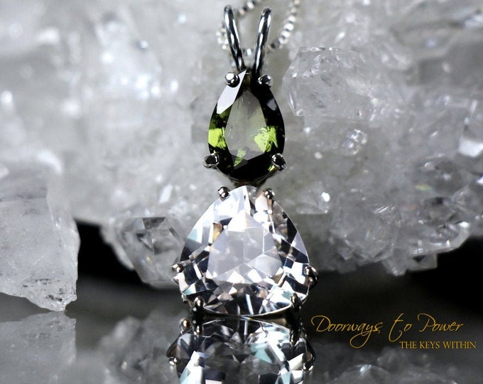 Synergy 12 Stone Pendant Danburite Gemstone & Moldavite Stone A Healer ...