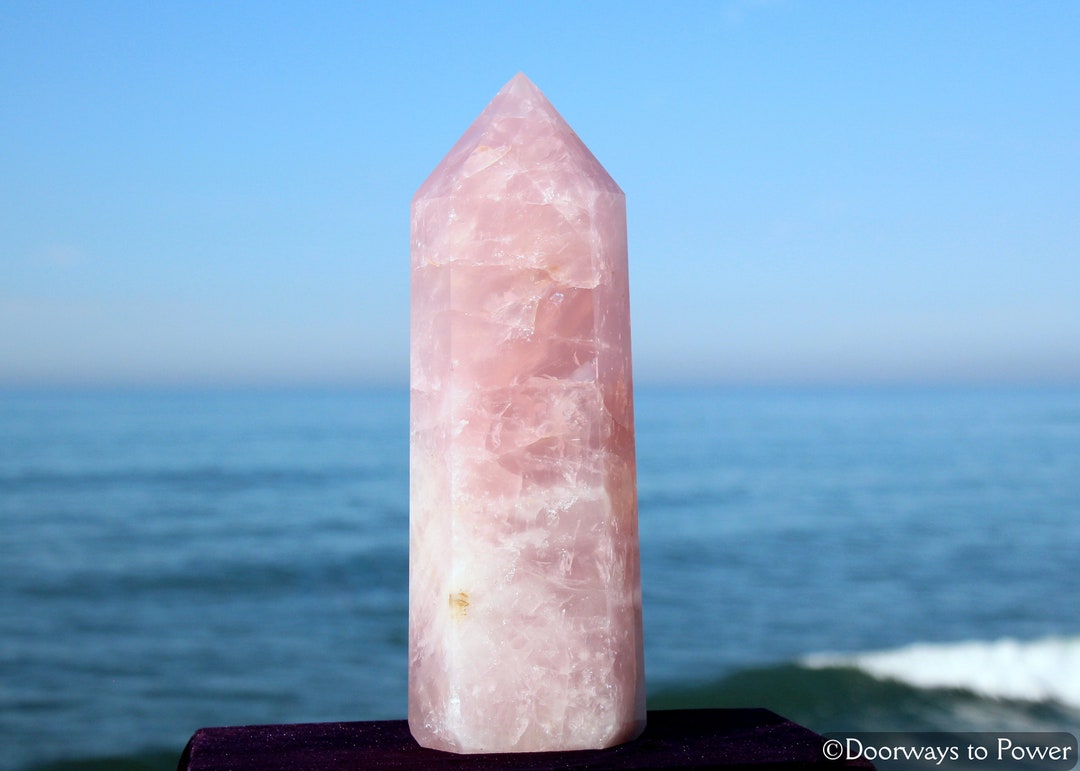 Rose Quartz Healing Crystal Point 'spirit of the Rose Cross' 13 Lbs - Etsy