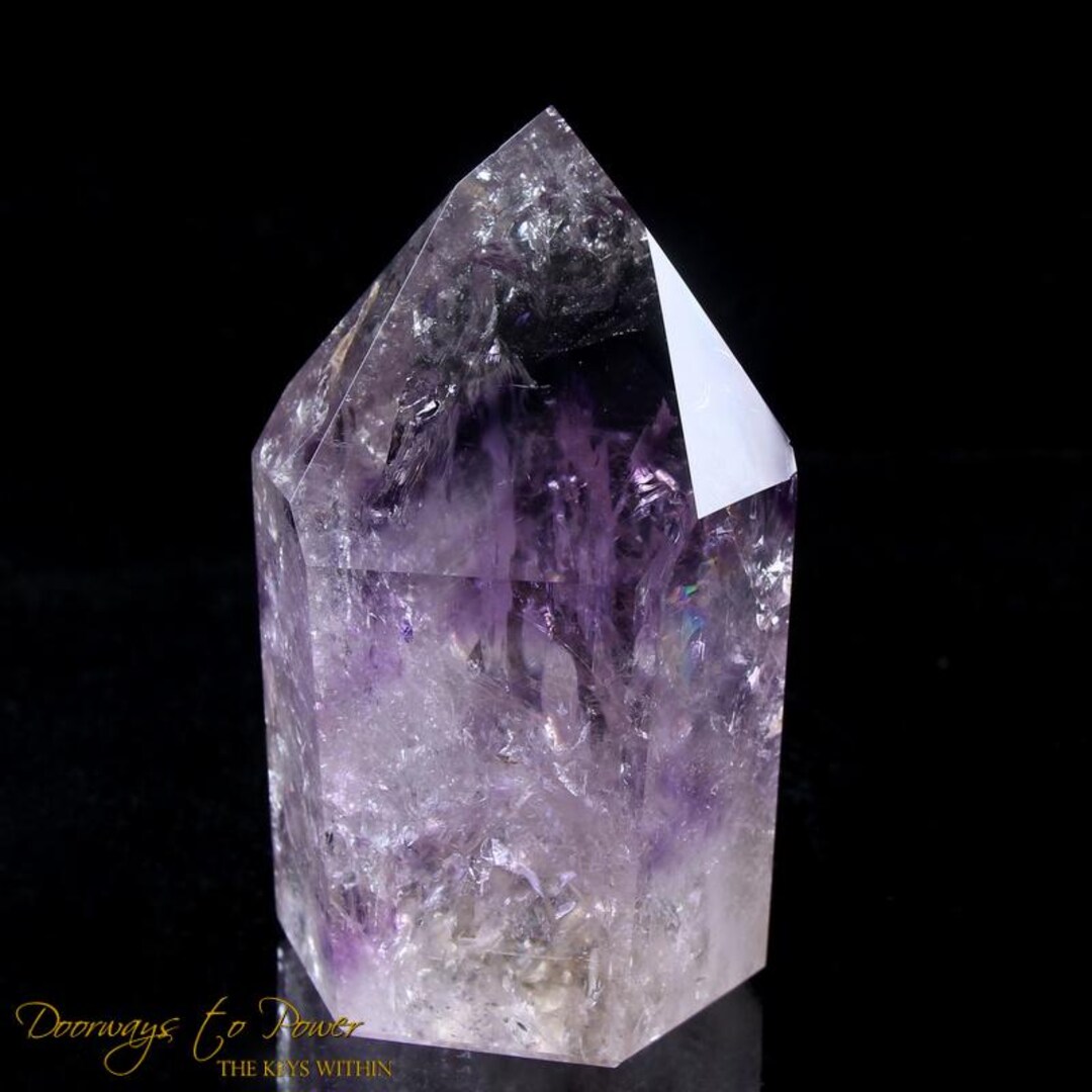 Amethyst Phantom Quartz Channeling Crystal Point - Etsy