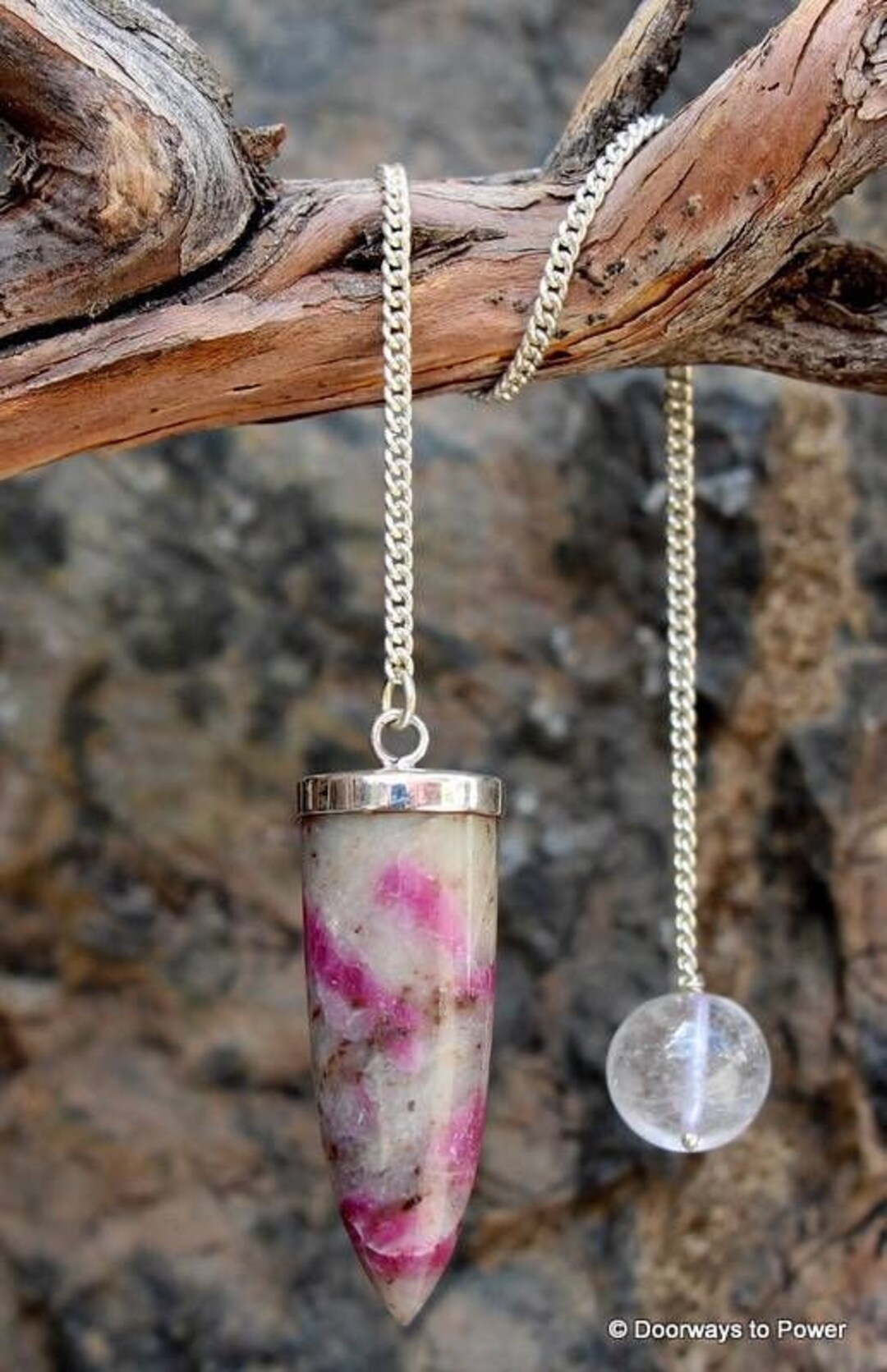 Ruby Feldspar Crystal Pendulum Dowsing, Answers, Chakra Balancing & Healing .925 SS - Etsy