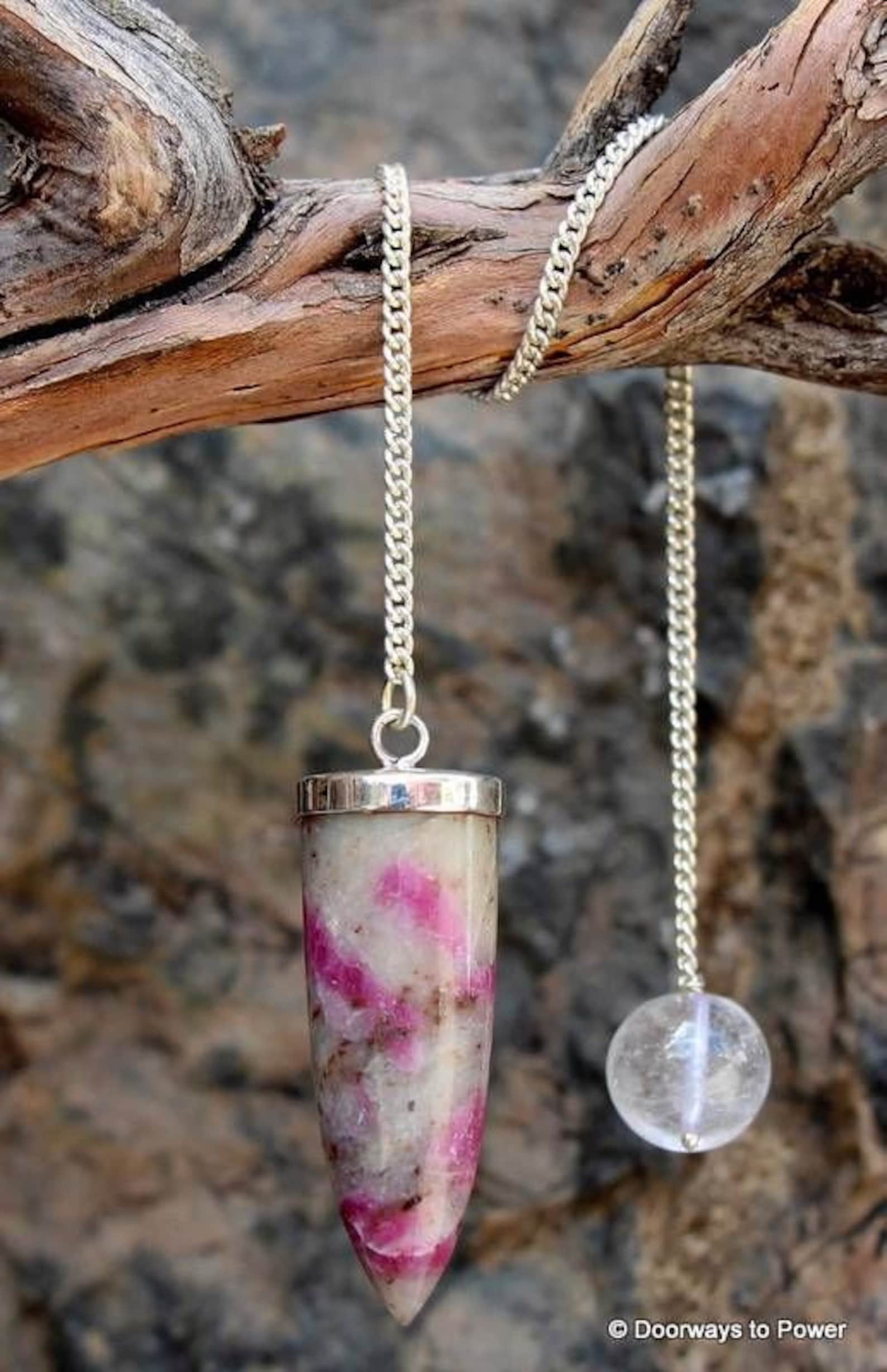 Ruby Feldspar Crystal Pendulum Dowsing Answers Chakra - Etsy