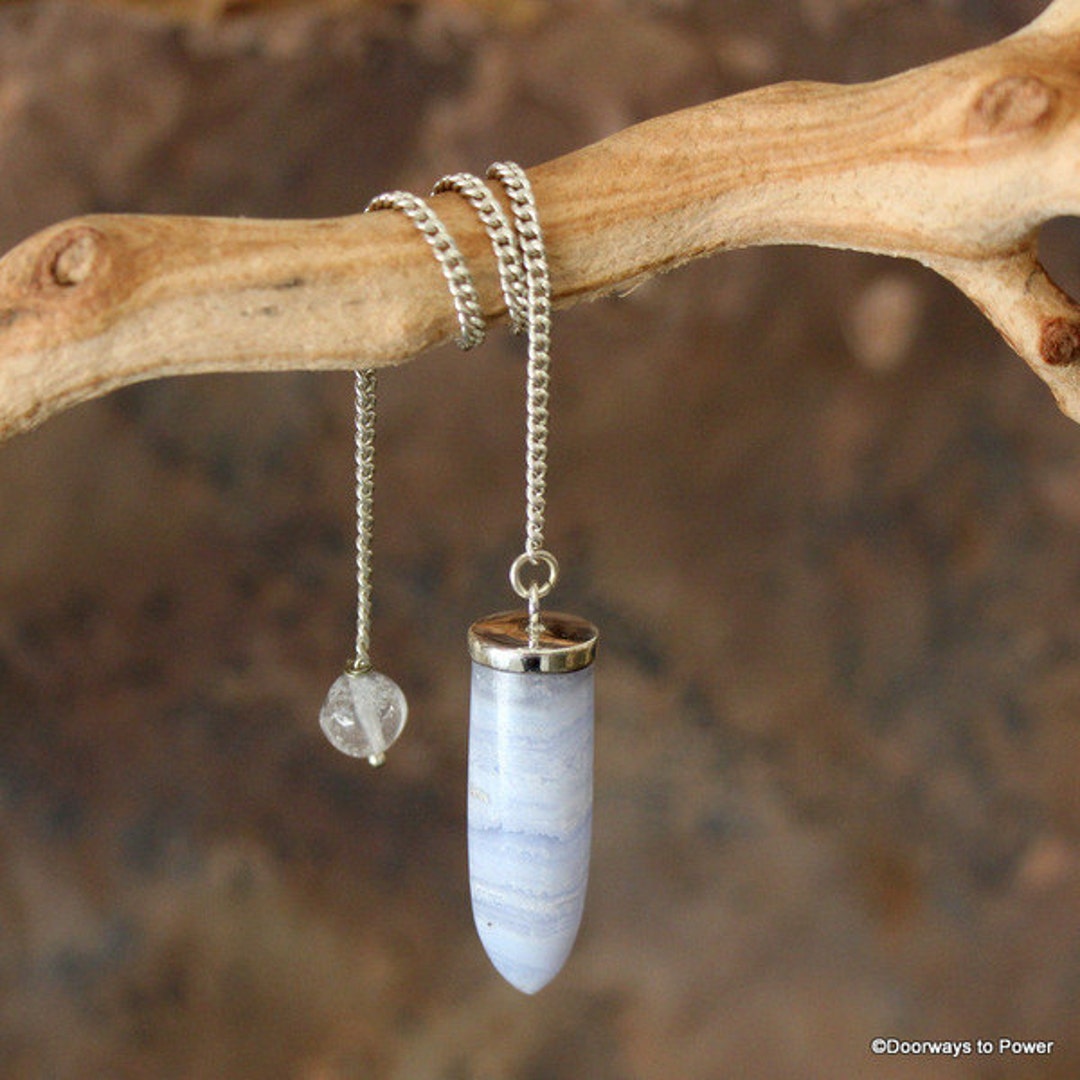 Blue Lace Agate Pendulum .925 Sterling Silver A +++ Top Quality - Etsy