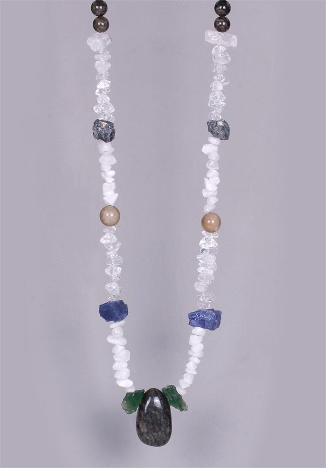 Synergy 12 Stones Power Strand Crystal Energy Necklace Moldavite ...