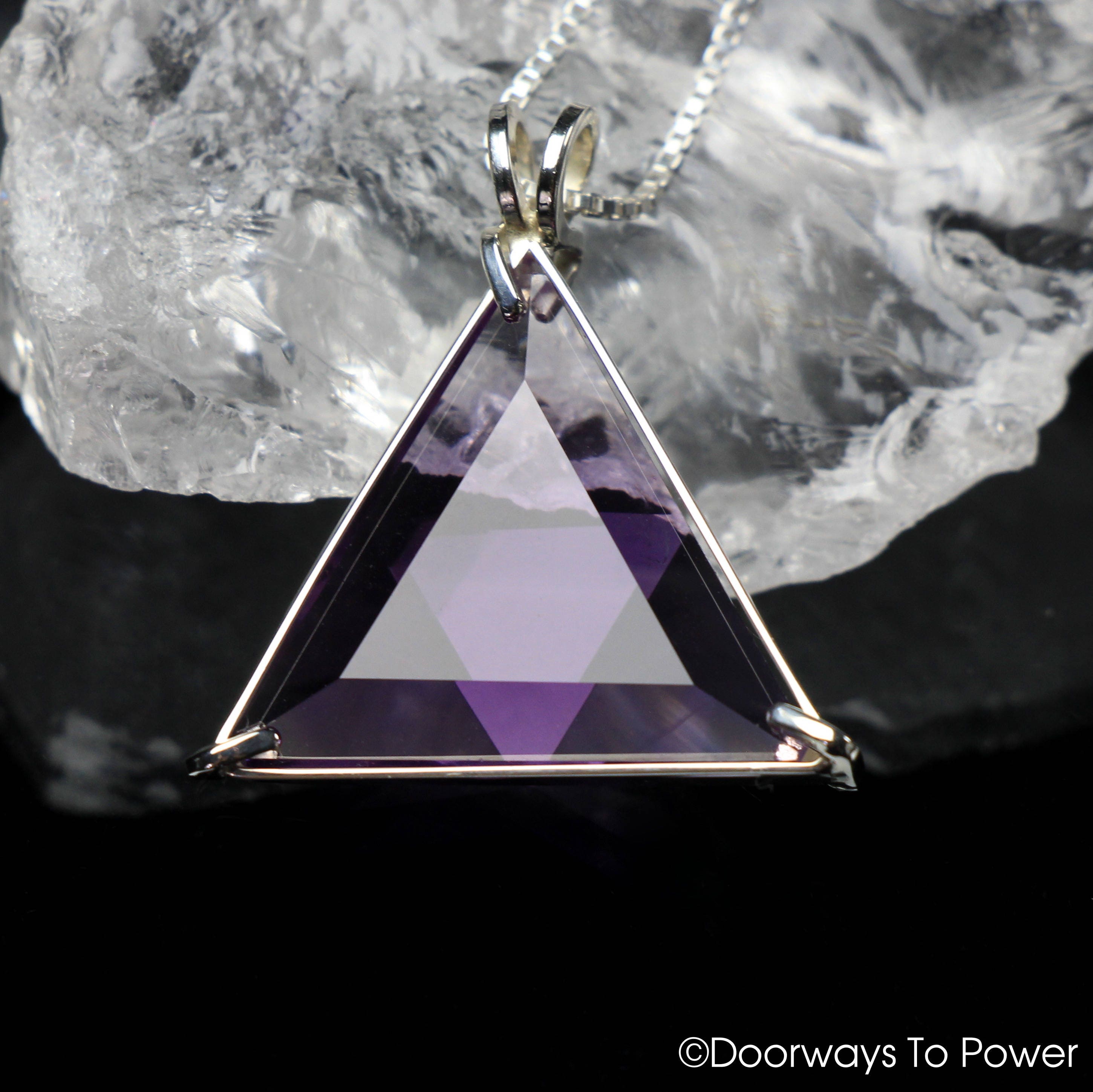 Amethyst Star of David Vogel Crystal Necklace Pendant .925 SS ...