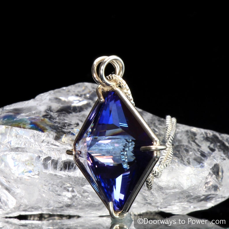 Tanzine Tanzan Aura Quartz Magician Stone Pendant .925 SS Healing ...