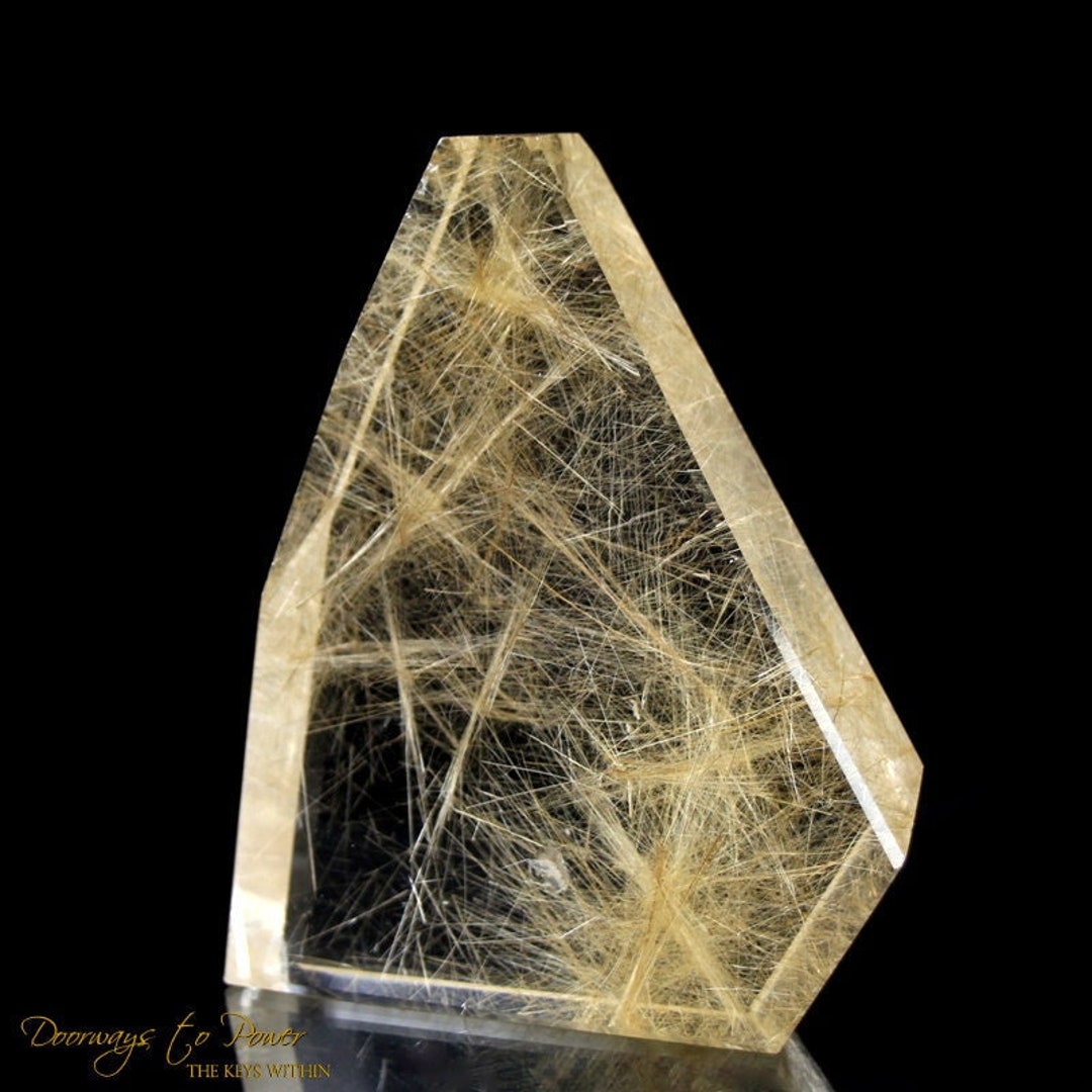 Extraordinary Golden Rutile Quartz Crystal Sculpture 'lighted Spirit ...