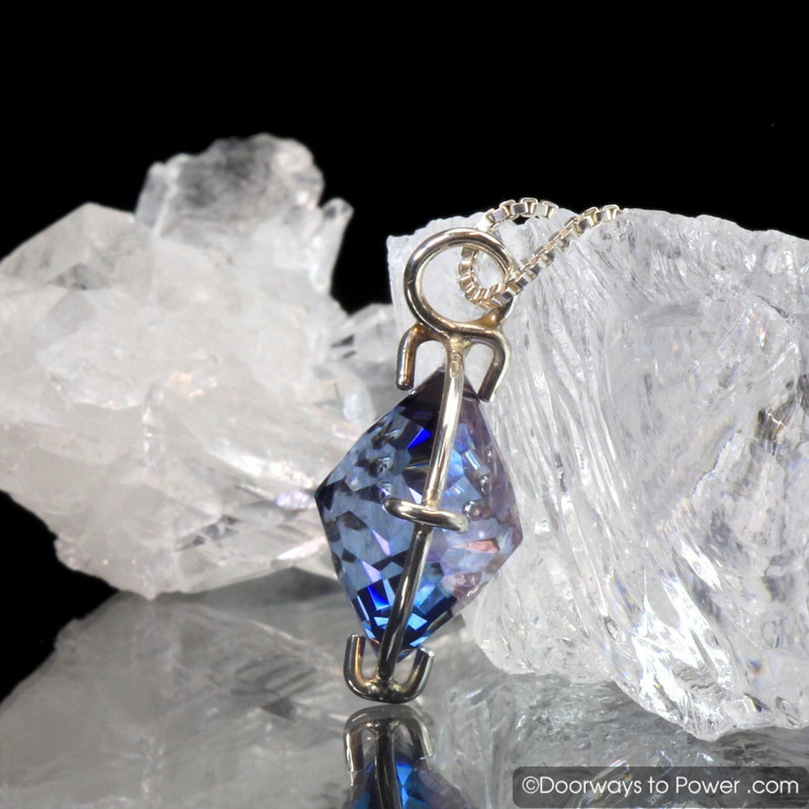 Tanzine Tanzan Aura Quartz Radiant Heart Crystal Pendant .925 Sterling ...