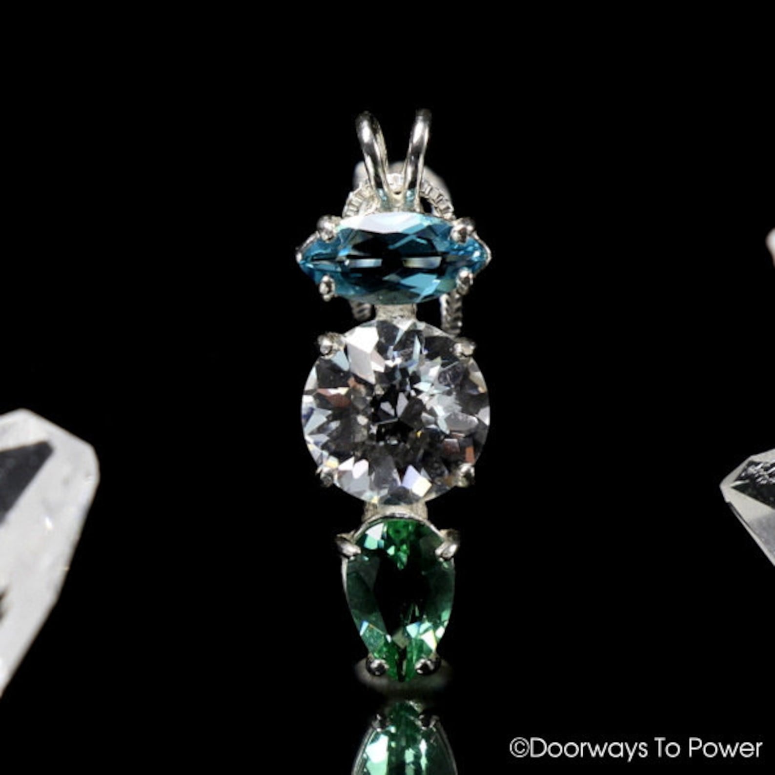 Tibetan Blue & Green Obsidian Danburite Radiant Heart Quartz - Etsy