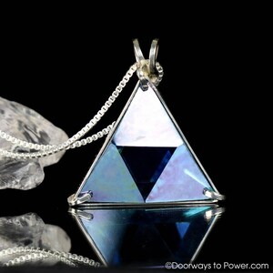 Aqua Aura Quartz Star of David Vogel Crystal Necklace Pendant - Etsy