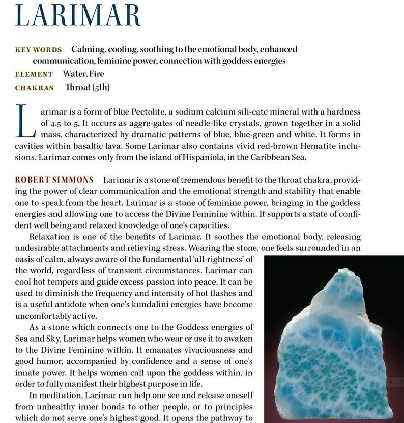 Big Larimar Crystal Altar Stone 'the Blue Stone of Atlantis' - Etsy